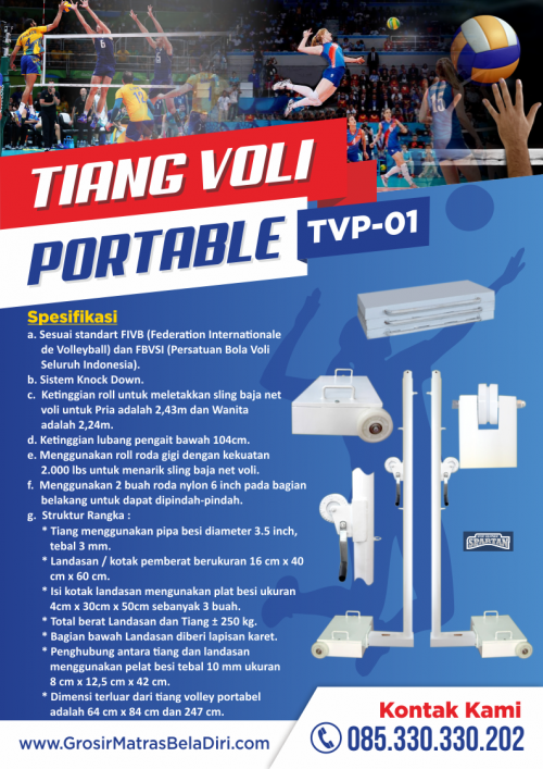 Tiang Voli Portable - Grosir Call / WA : 081.333.561.562